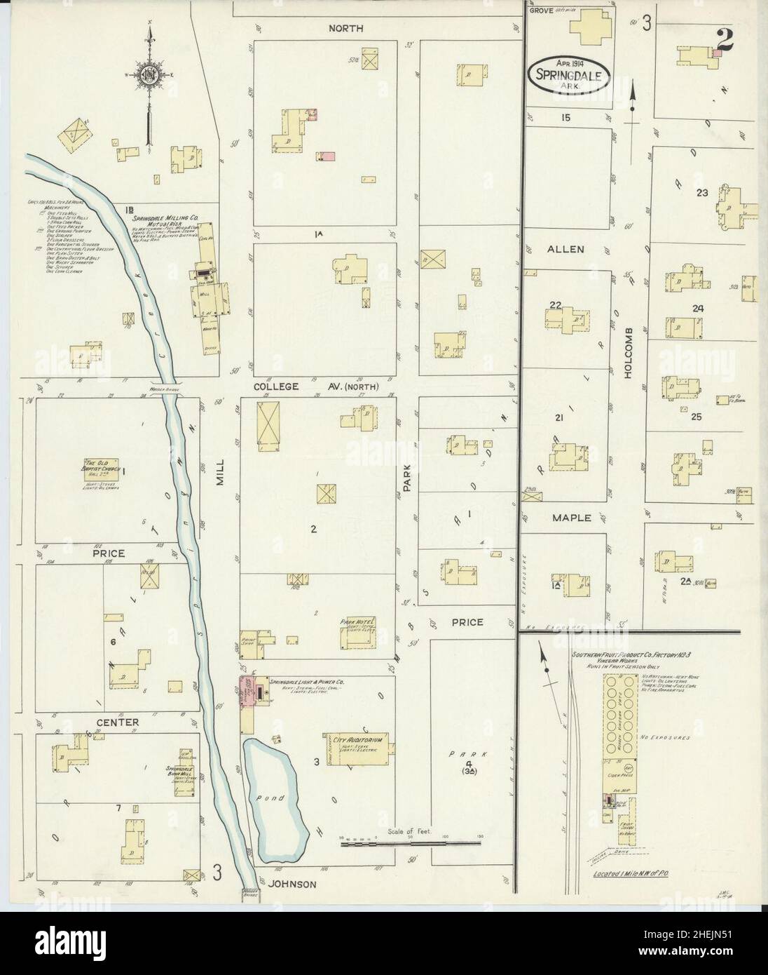 Springdale map hi-res stock photography and images - Alamy