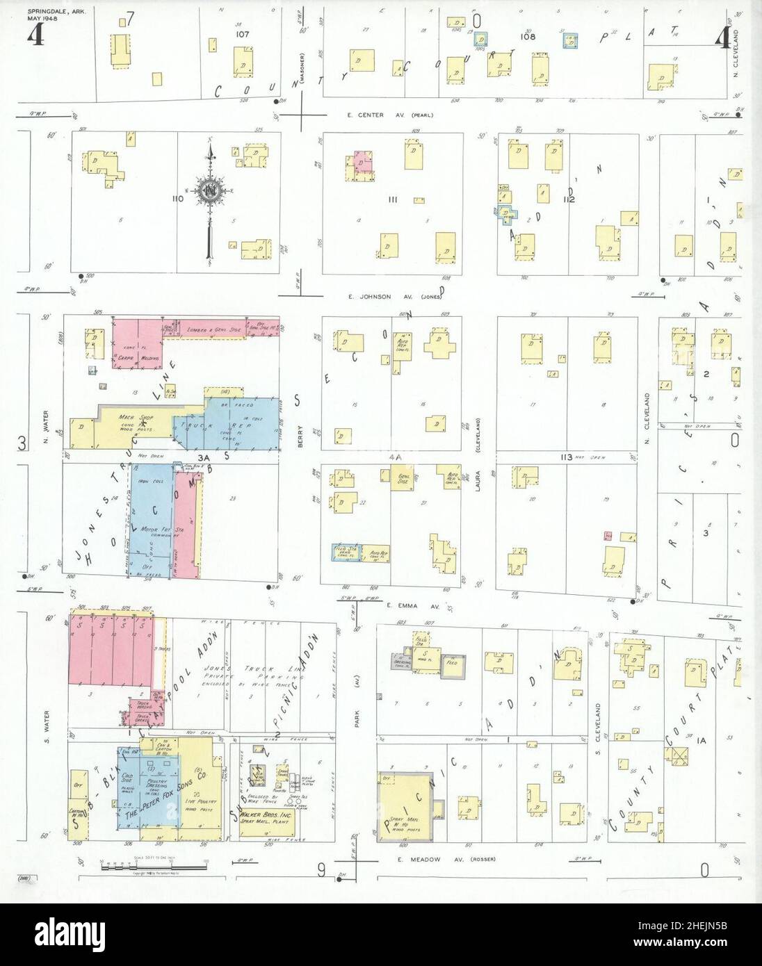 Springdale map hi-res stock photography and images - Alamy