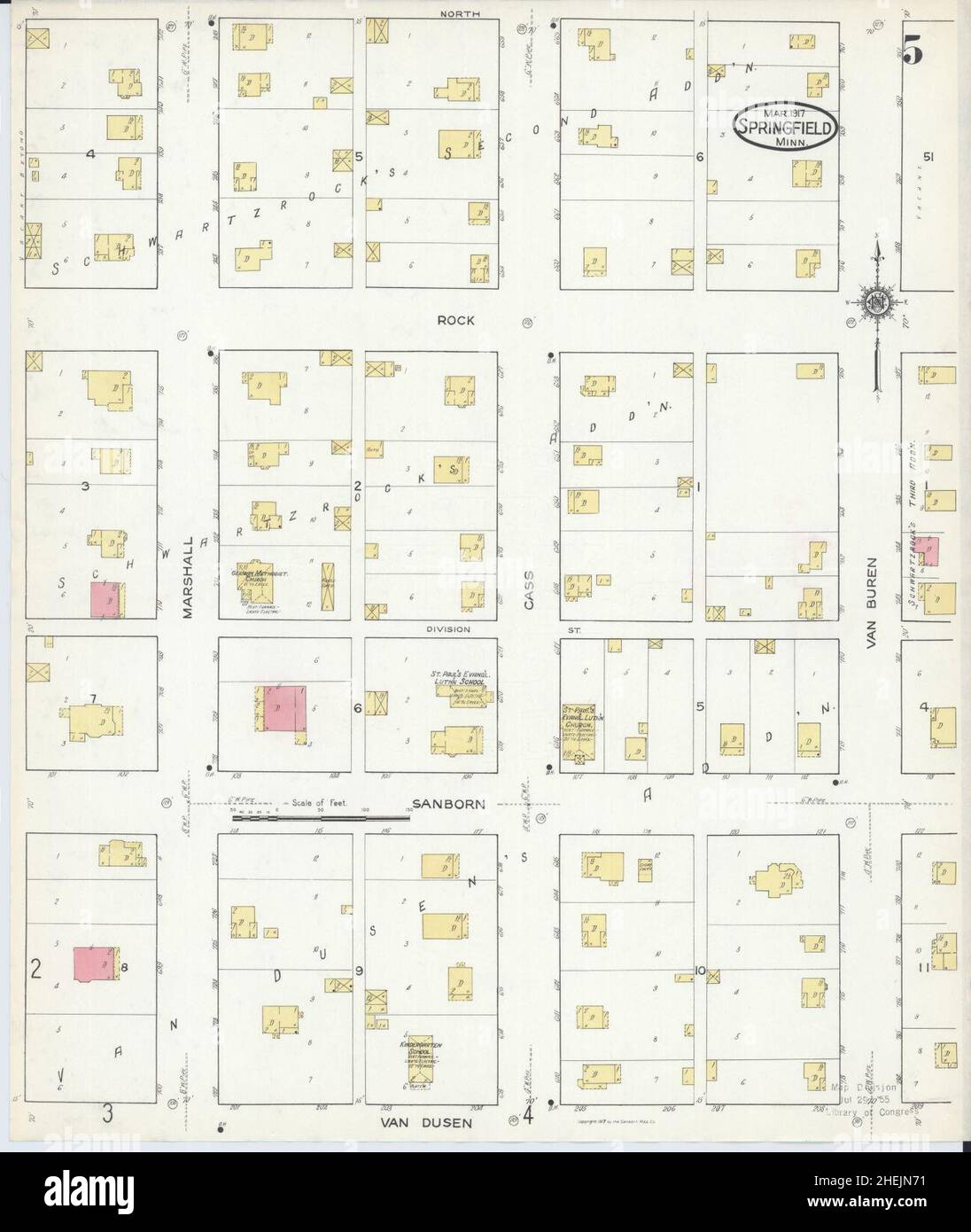Map of springfield minnesota hi-res stock photography and images - Alamy