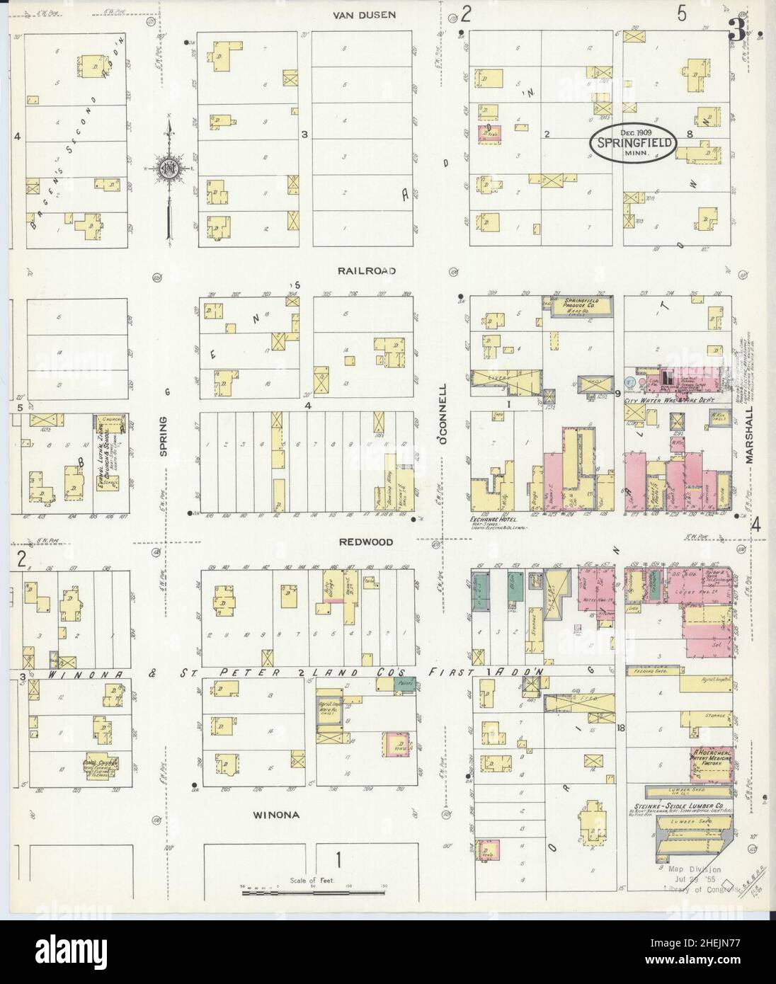 Map of springfield minnesota hi-res stock photography and images - Alamy
