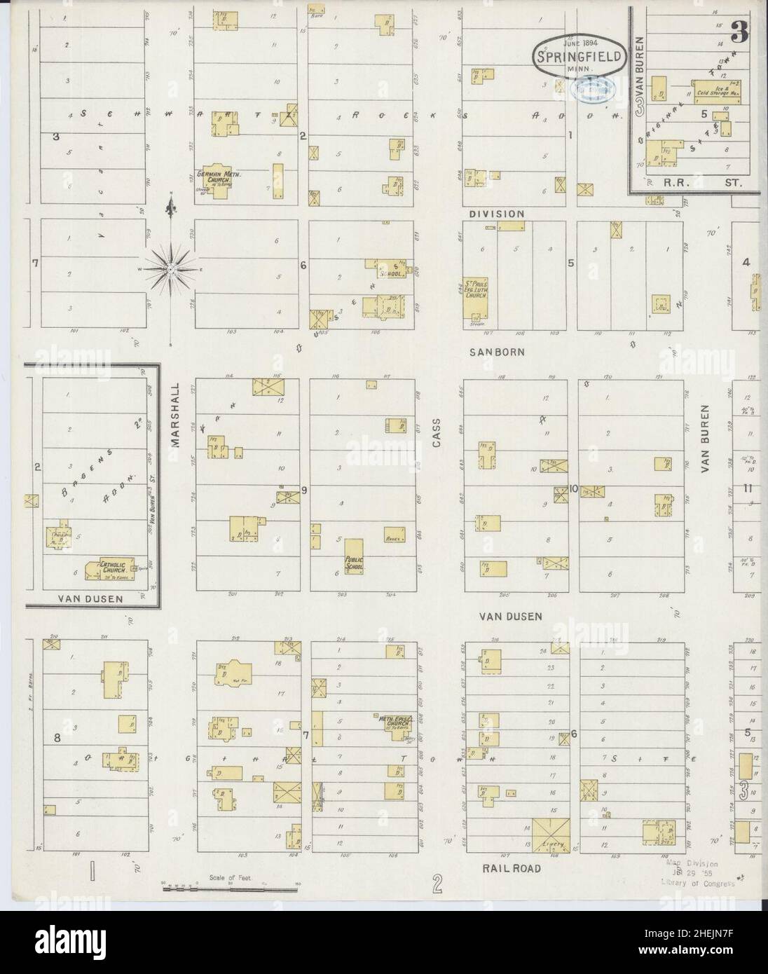Map of springfield minnesota hi-res stock photography and images - Alamy