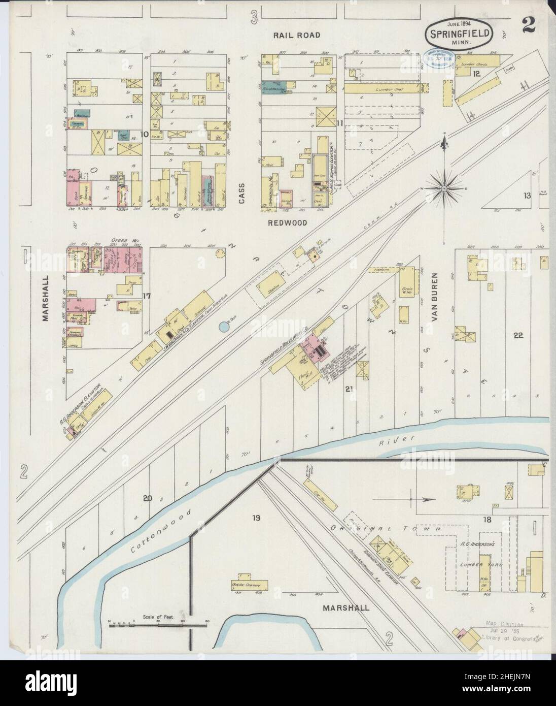 Map of springfield minnesota hi-res stock photography and images - Alamy