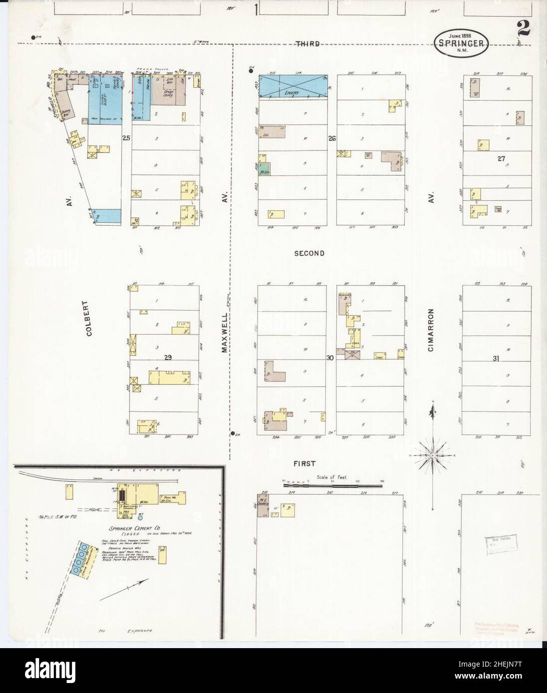 Map of springer new mexico hi-res stock photography and images - Alamy