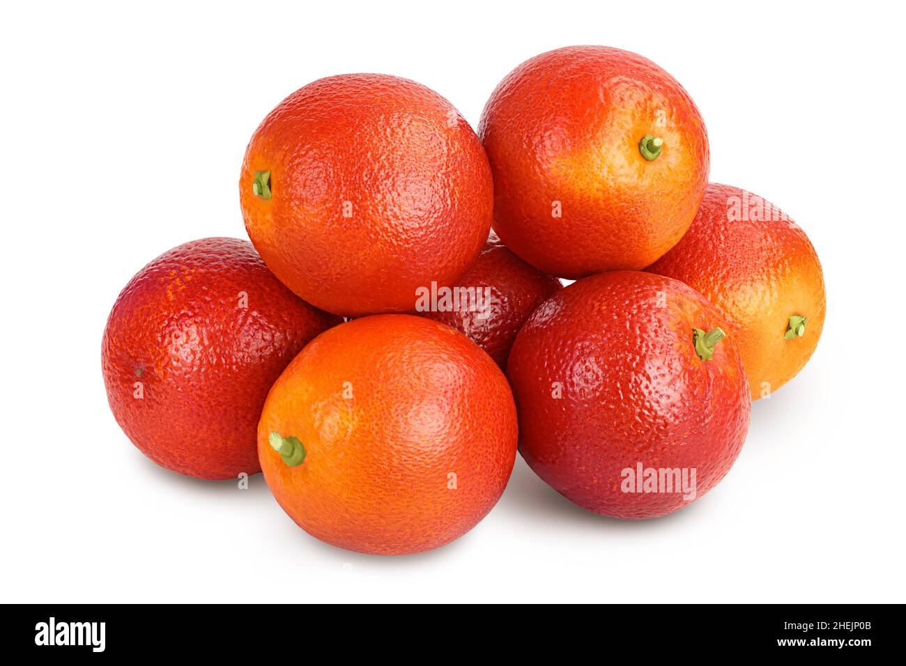 Blood red oranges isolated on white background with clipping path and ...