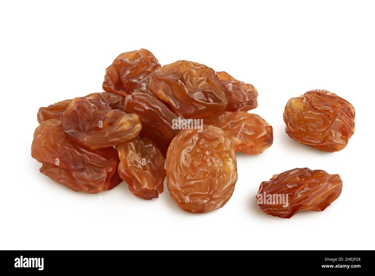 brown raisin isolated on white background with clipping path and full ...