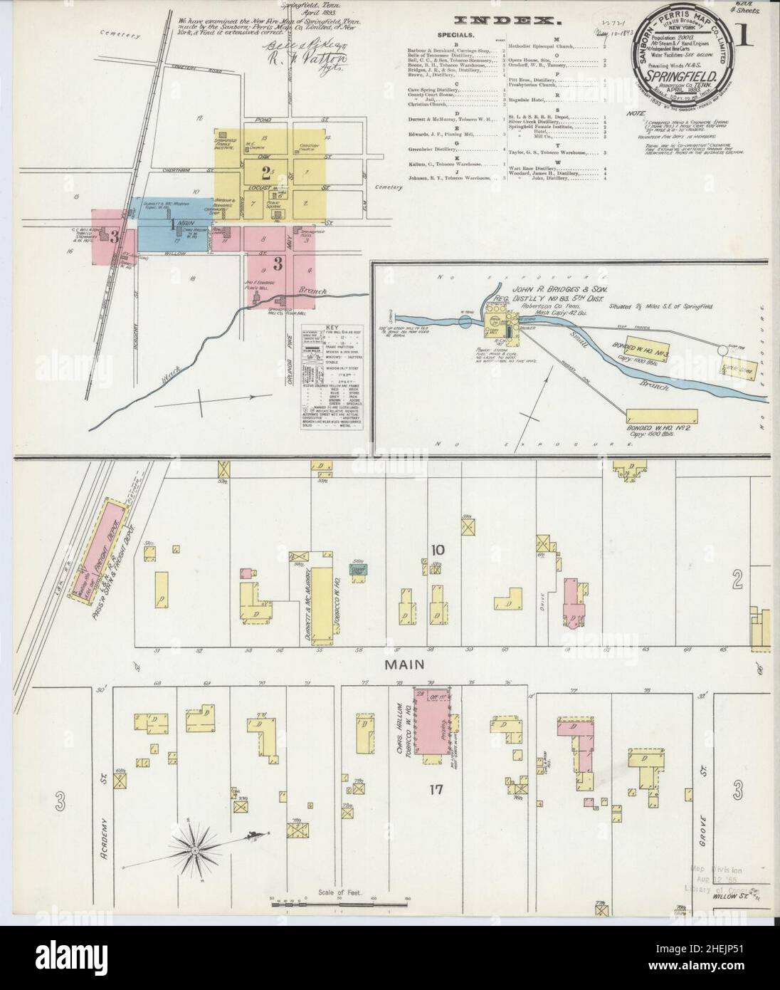 Sanborn Fire Insurance Map from Springfield, Robertson County ...