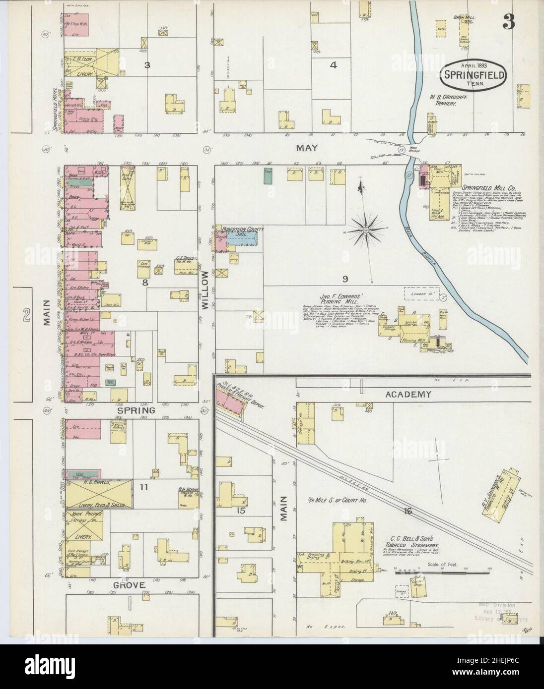 Sanborn Fire Insurance Map from Springfield, Robertson County ...