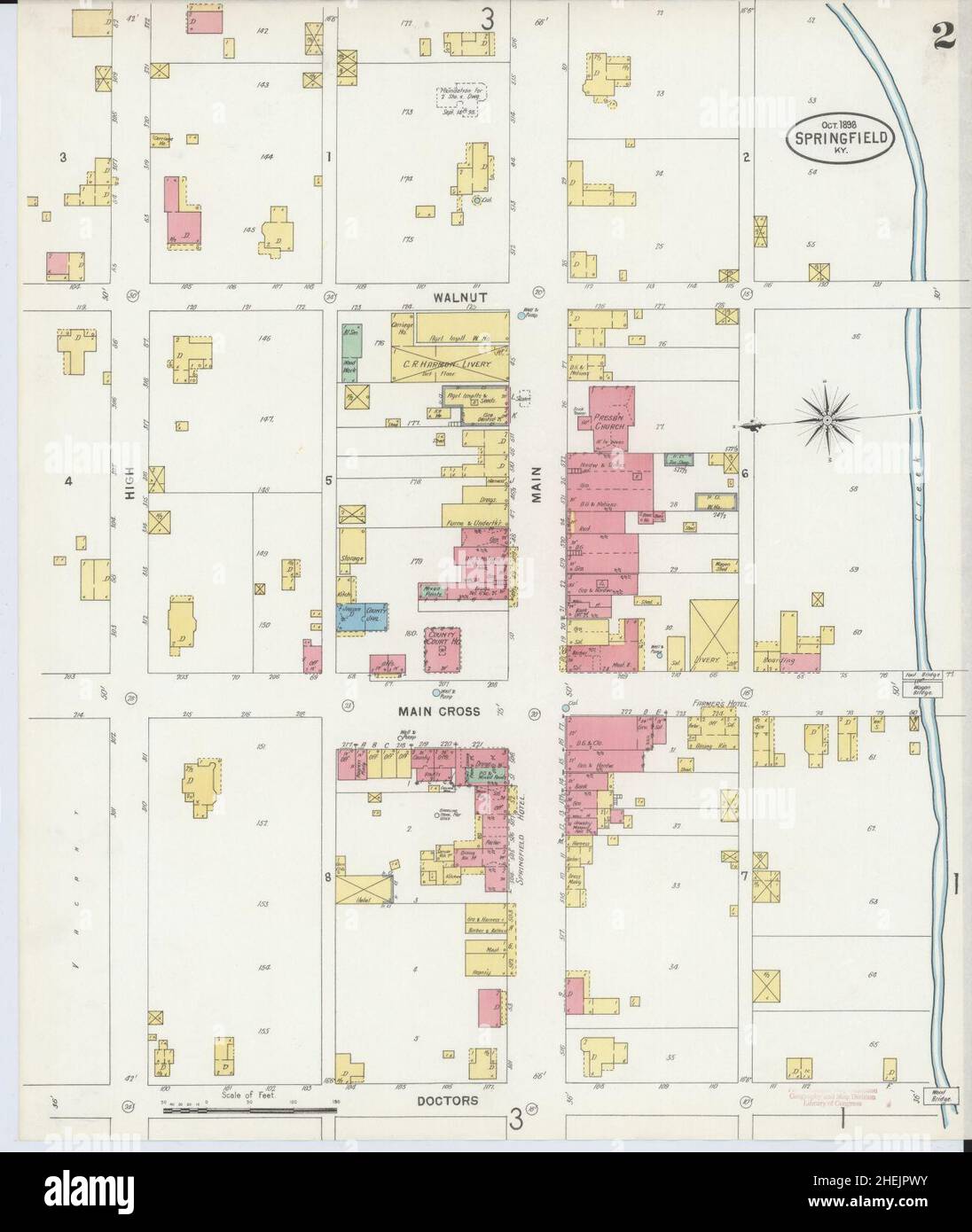 Map of springfield kentucky hi-res stock photography and images - Alamy