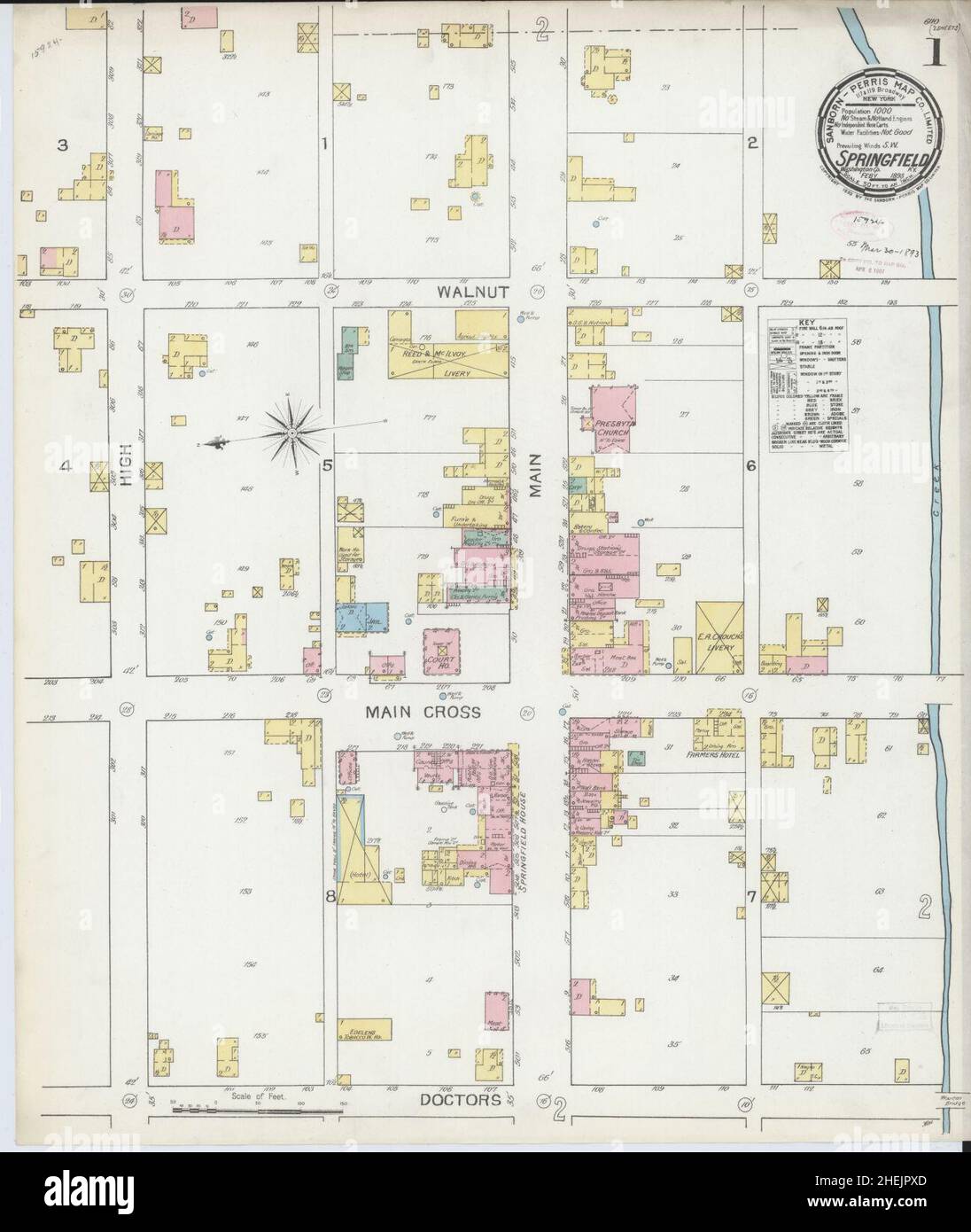 Map of springfield kentucky hi-res stock photography and images - Alamy