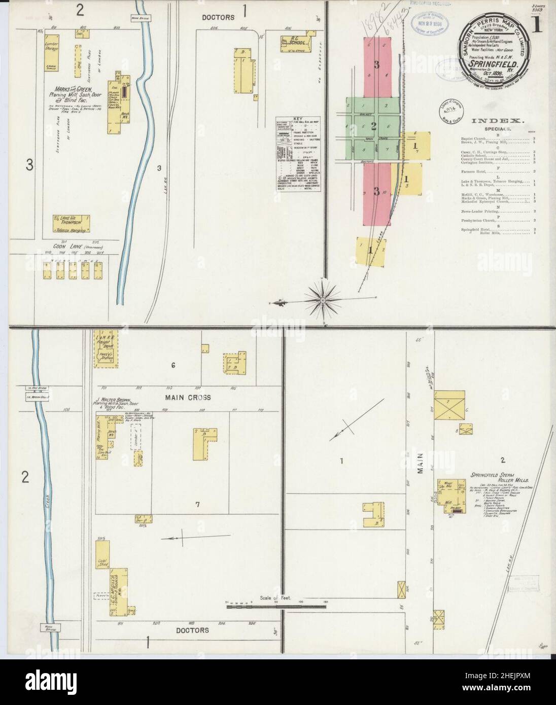 Map of springfield kentucky hi-res stock photography and images - Alamy