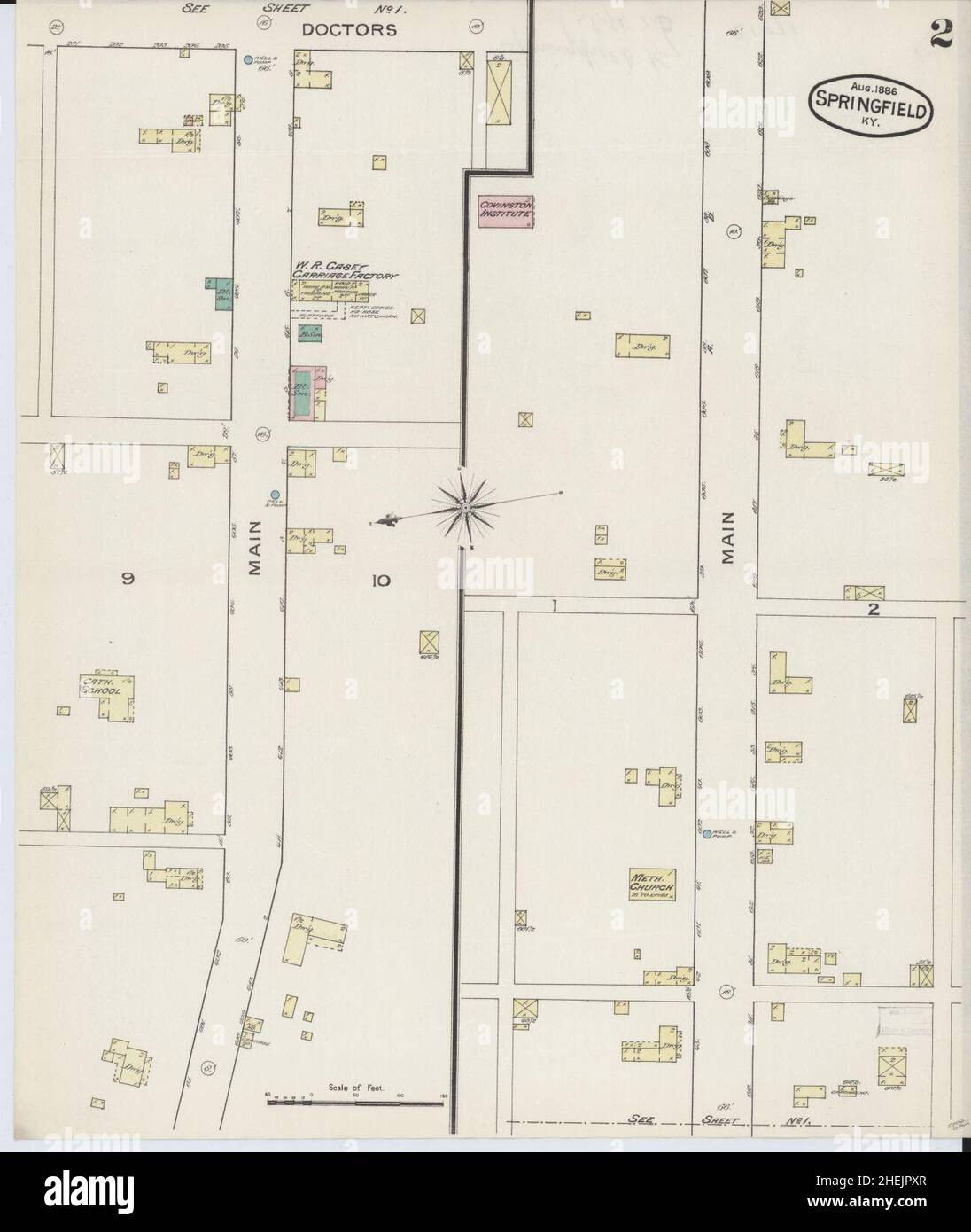 Map of springfield kentucky hi-res stock photography and images - Alamy
