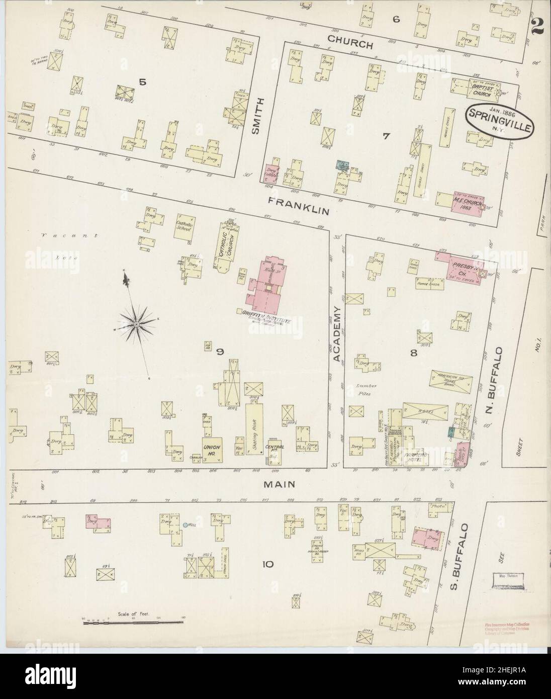 Map of springville new york hi-res stock photography and images - Alamy