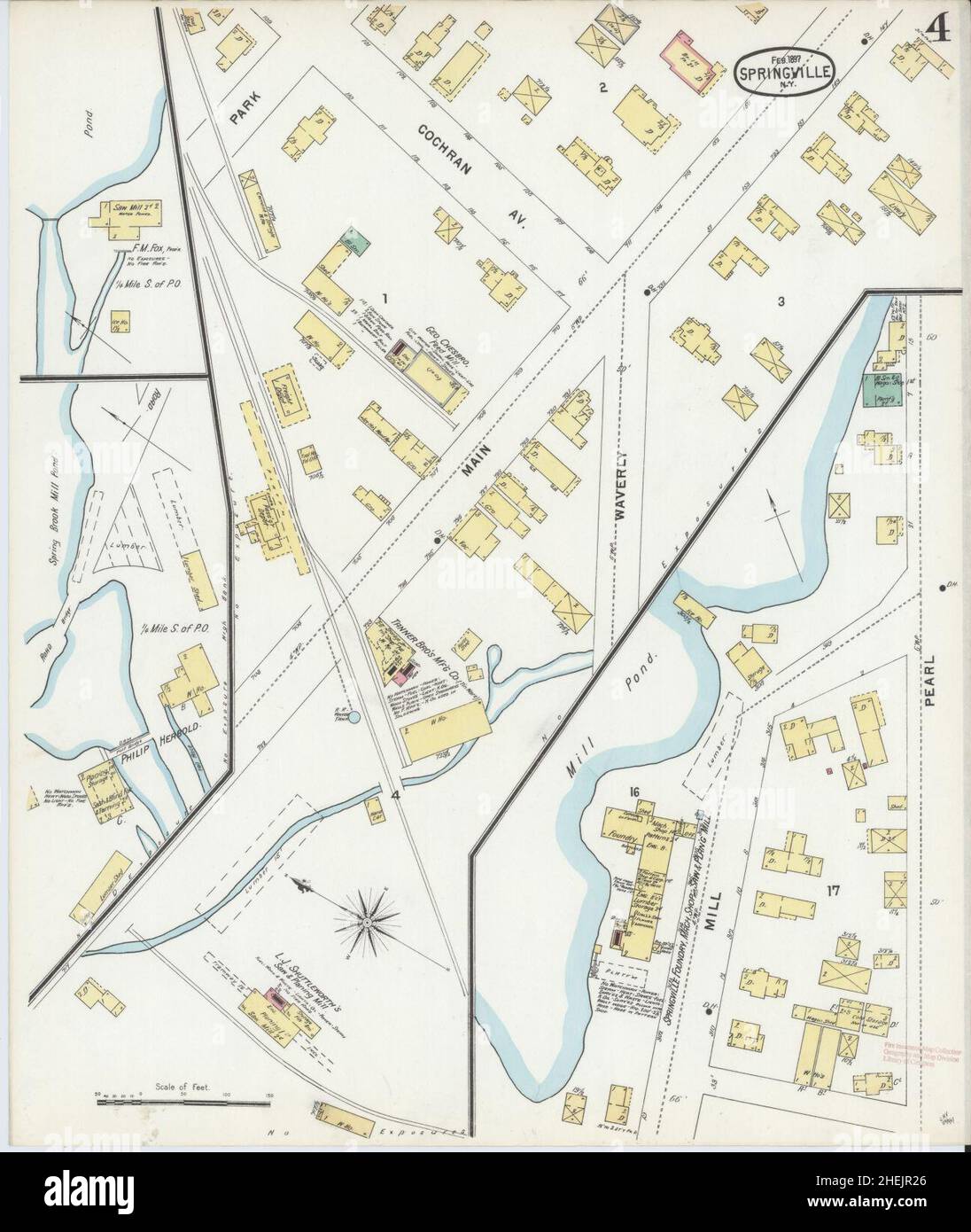 Map of springville new york hi-res stock photography and images - Alamy