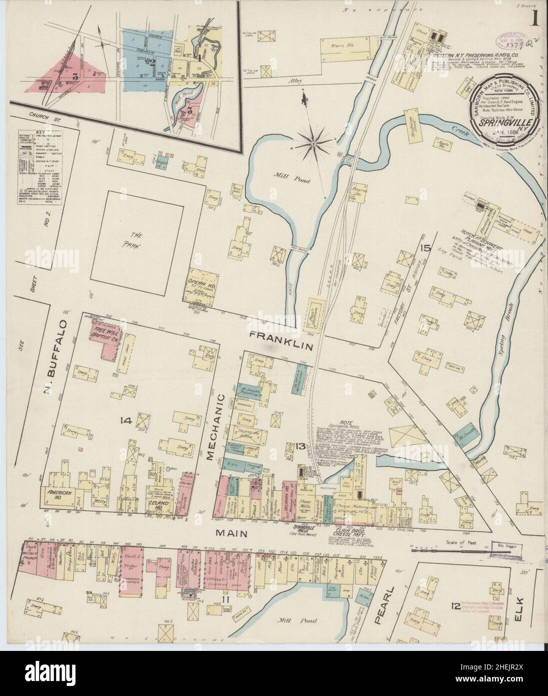 Map of springville new york hi-res stock photography and images - Alamy