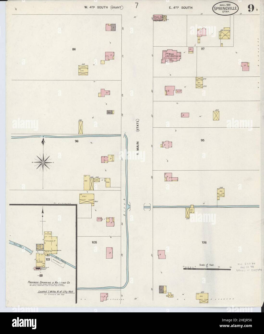 Springville map hi-res stock photography and images - Alamy