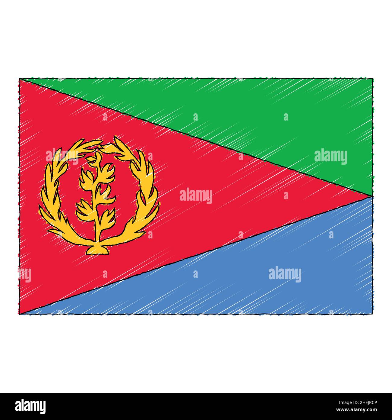 Hand drawn sketch flag of Eritrea. doodle style vector icon Stock Vector Image & Art - Alamy