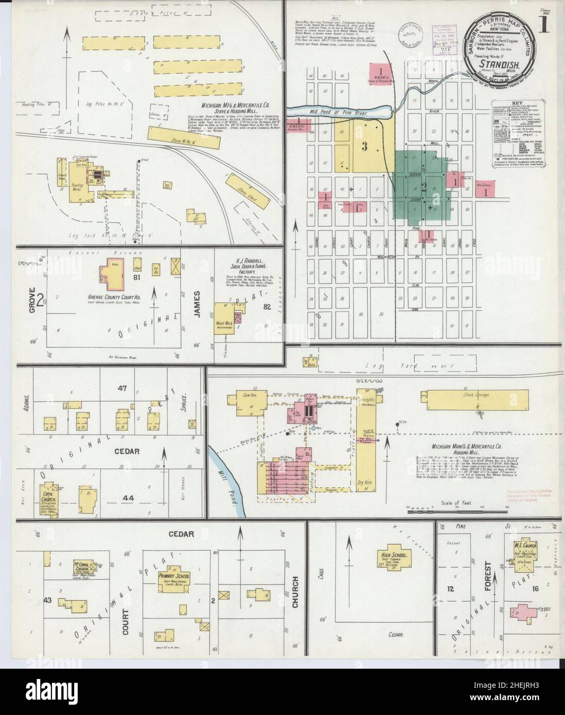 Map of standish hi-res stock photography and images - Alamy