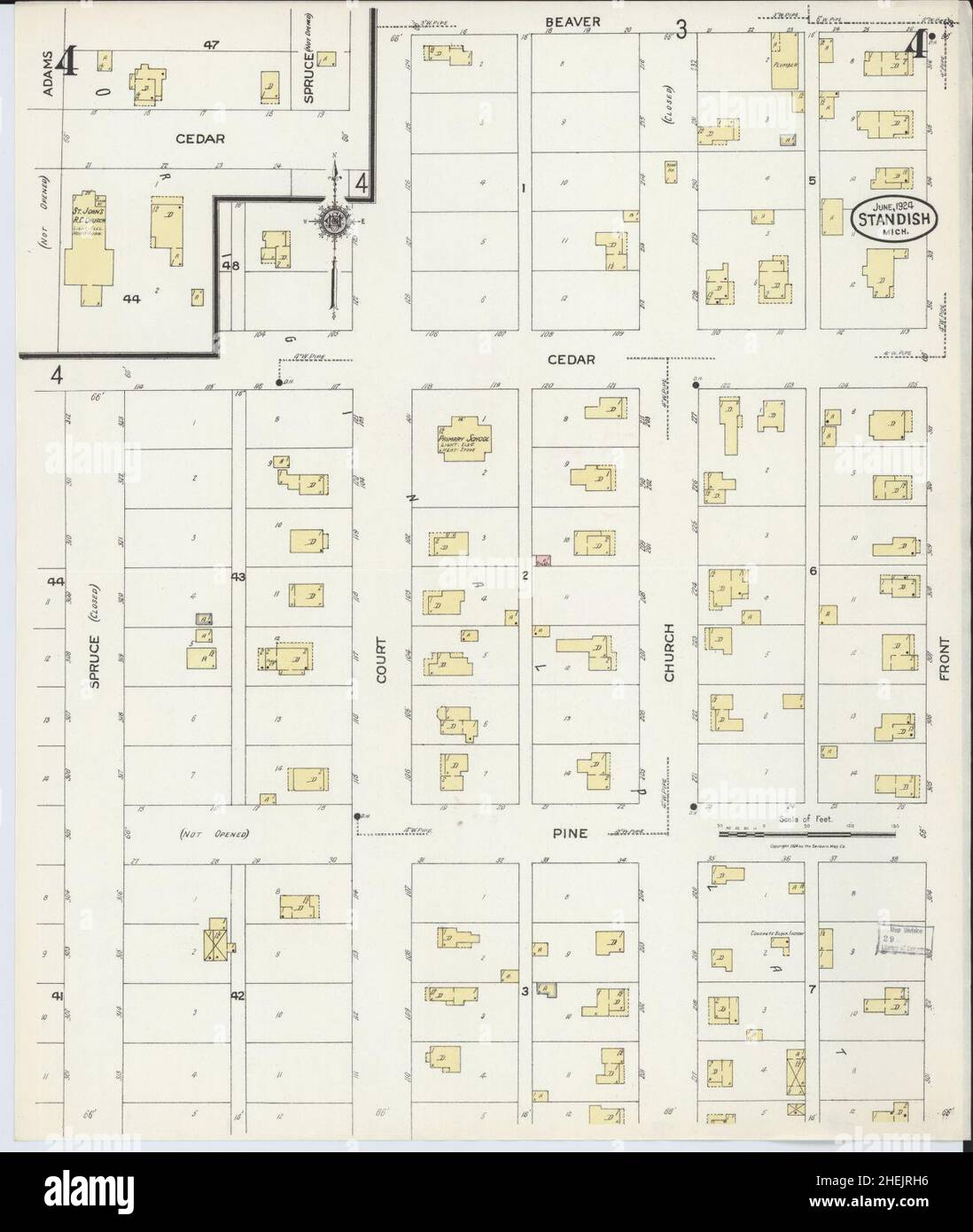 Map of standish hi-res stock photography and images - Alamy
