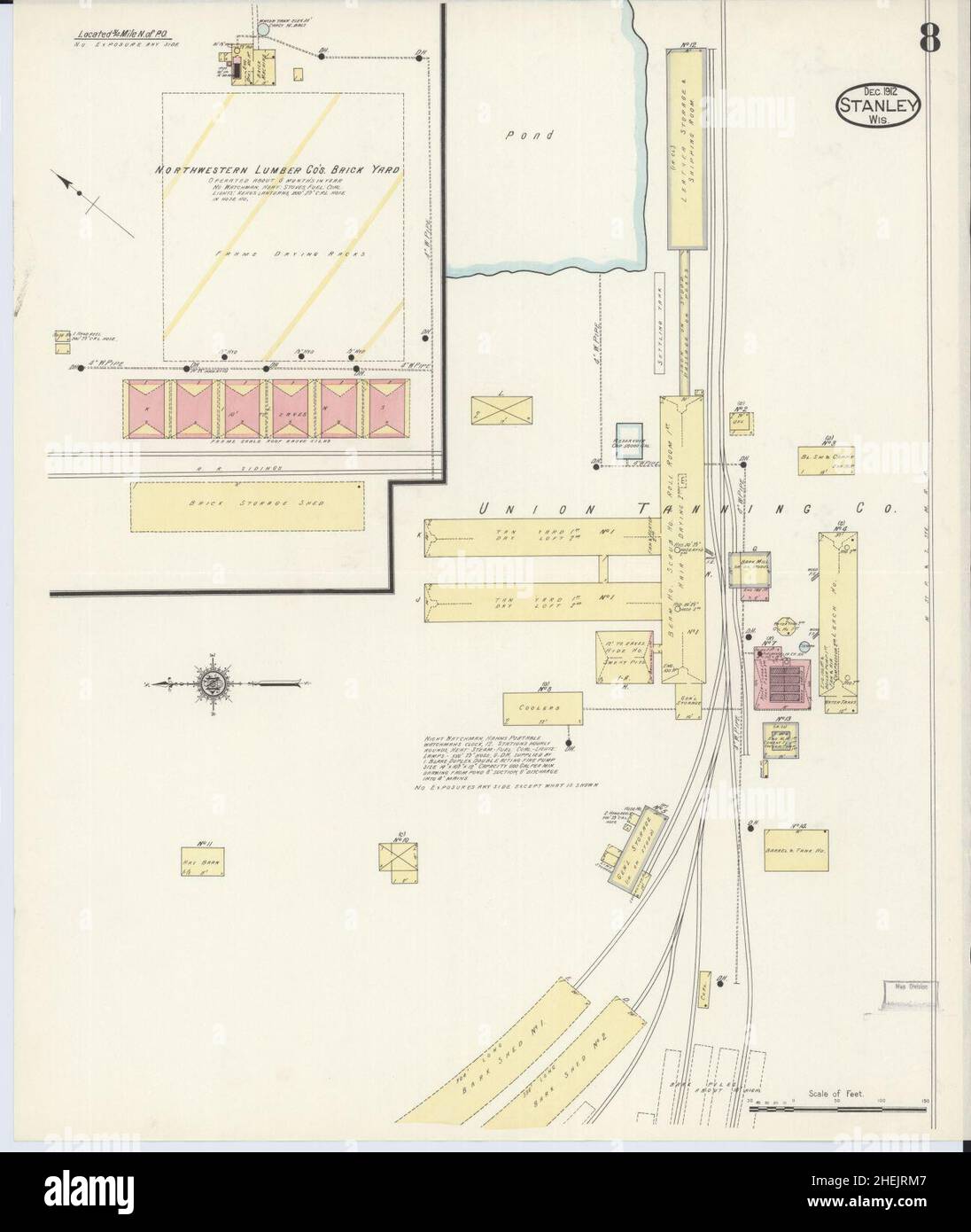 Stanley county map hi-res stock photography and images - Alamy