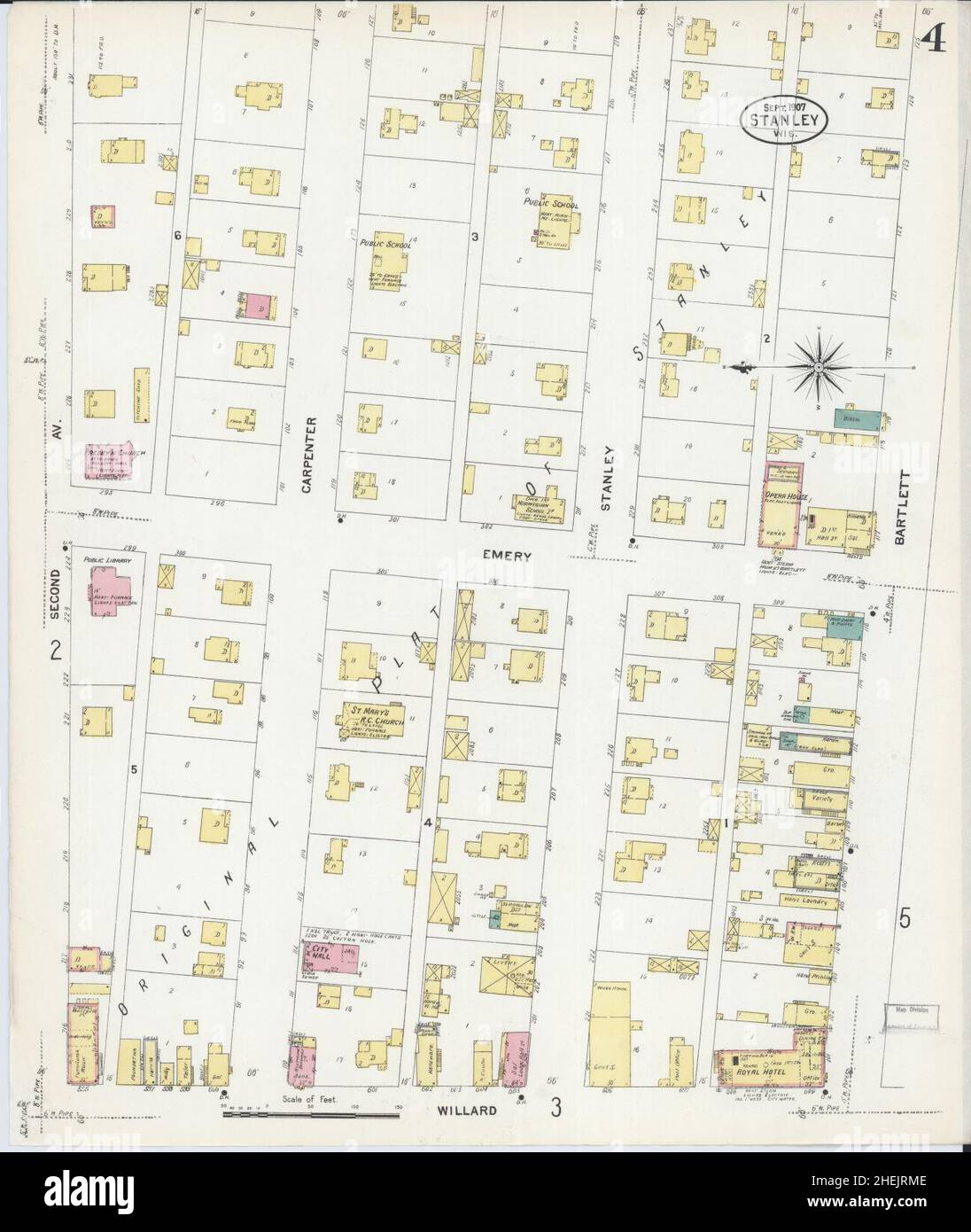 Stanley county map hi-res stock photography and images - Alamy