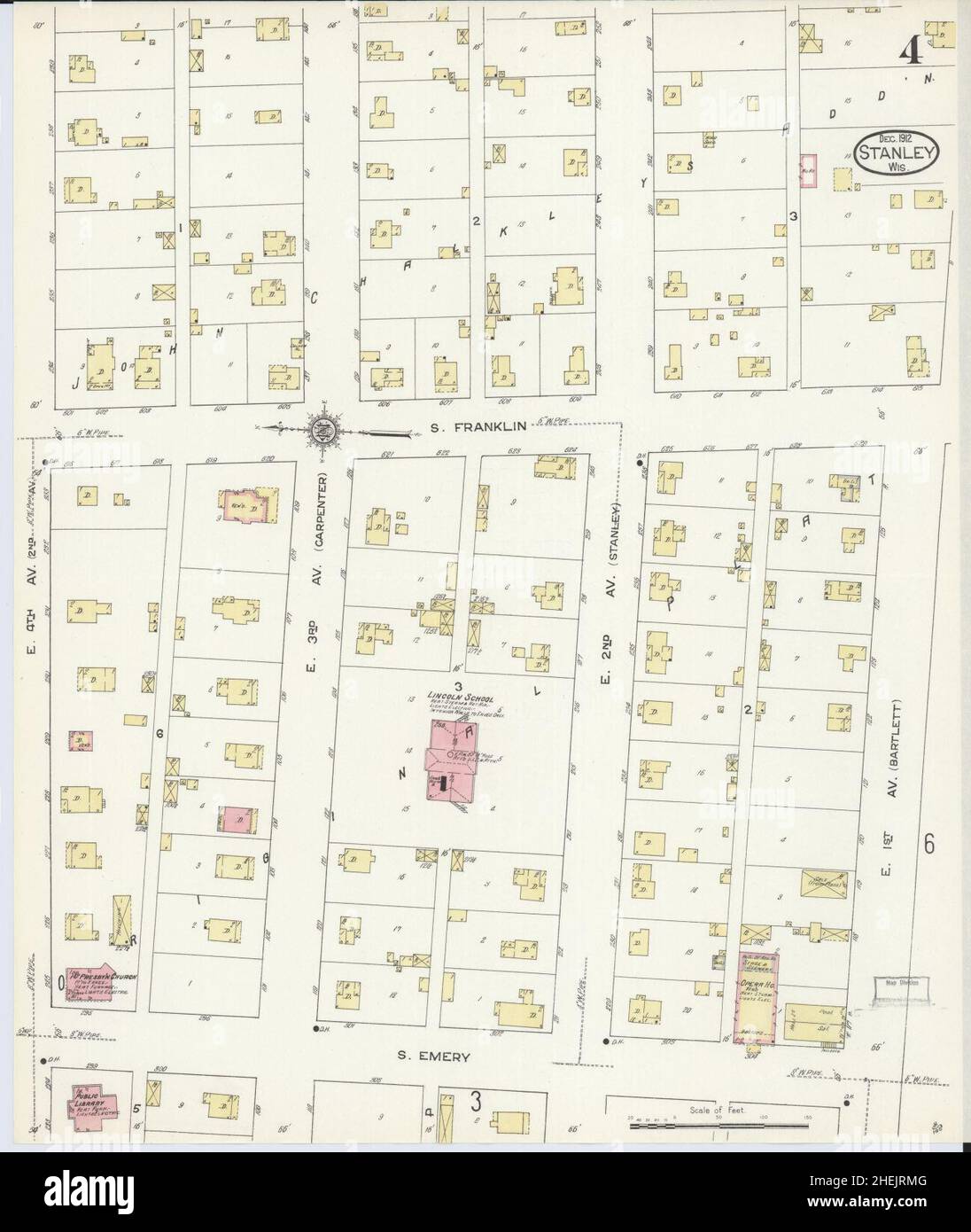 Stanley county map hi-res stock photography and images - Alamy