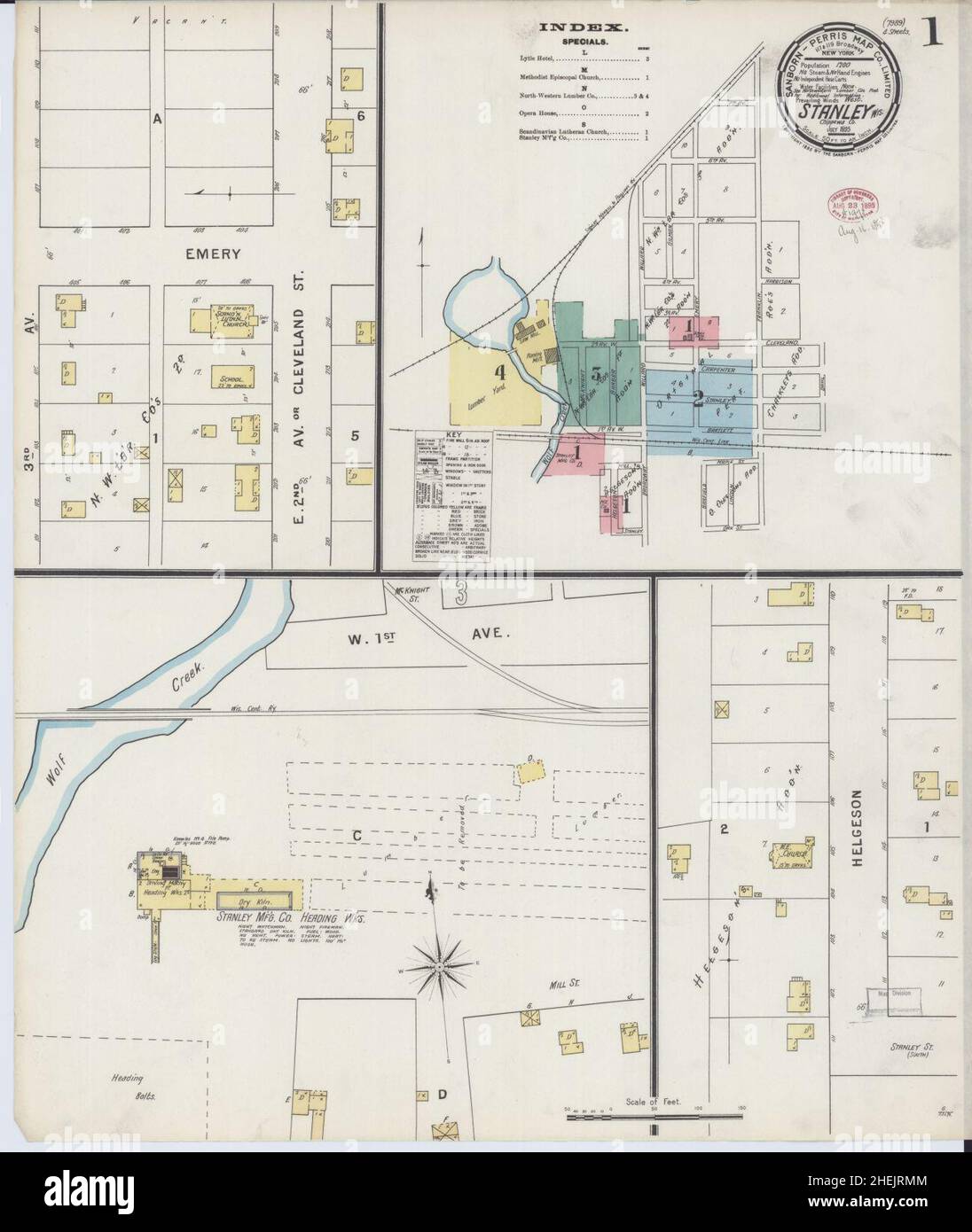 Stanley county map hi-res stock photography and images - Alamy