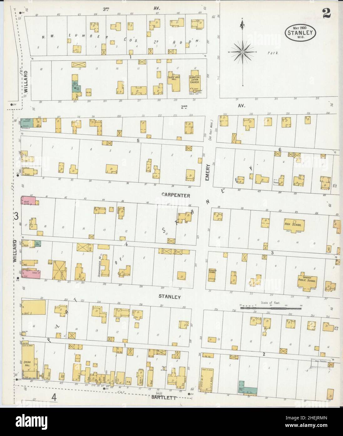 Stanley county map hi-res stock photography and images - Alamy
