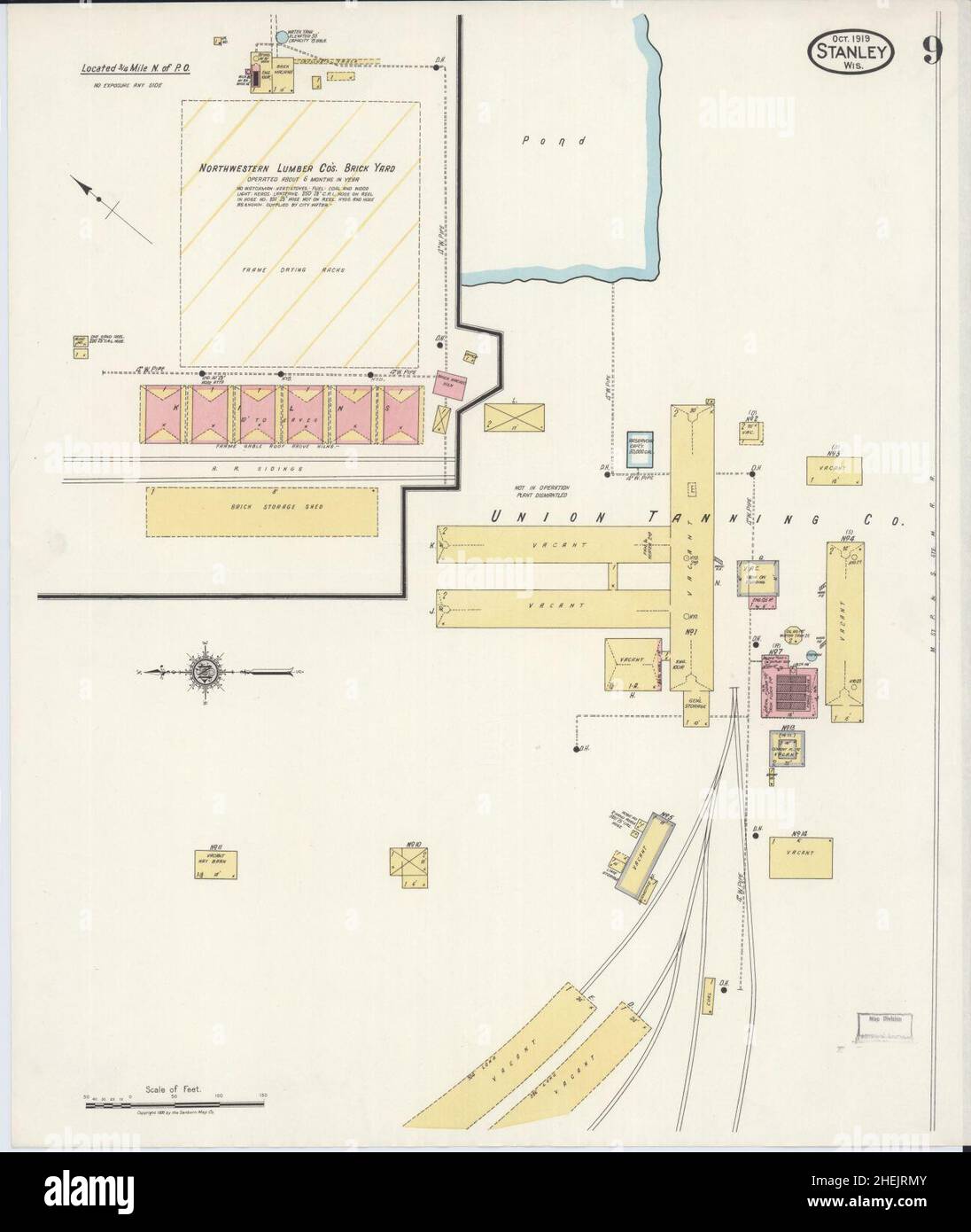 Stanley county map hi-res stock photography and images - Alamy