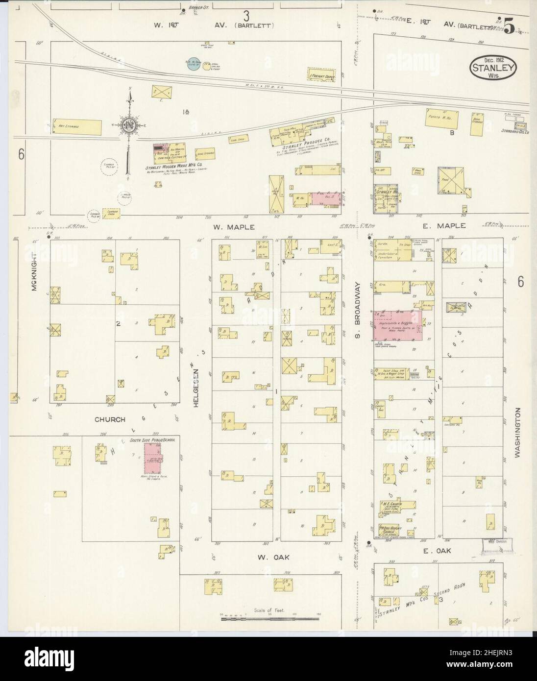 Sanborn Fire Insurance Map from Stanley, Chipewa County, Wisconsin ...