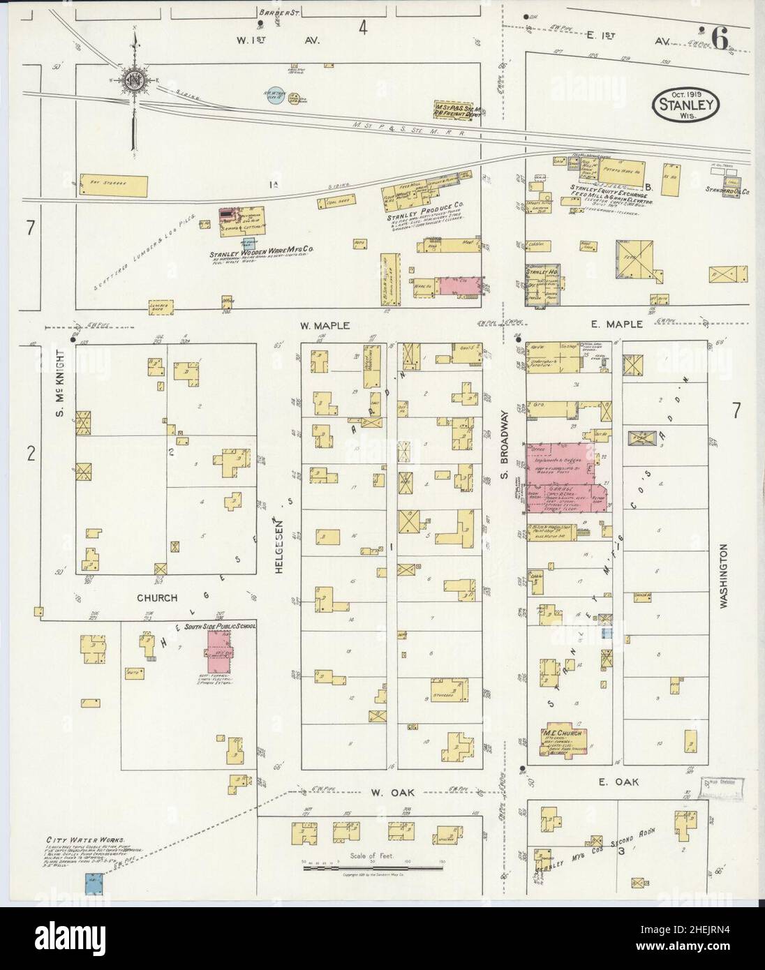 Stanley county map hi-res stock photography and images - Alamy