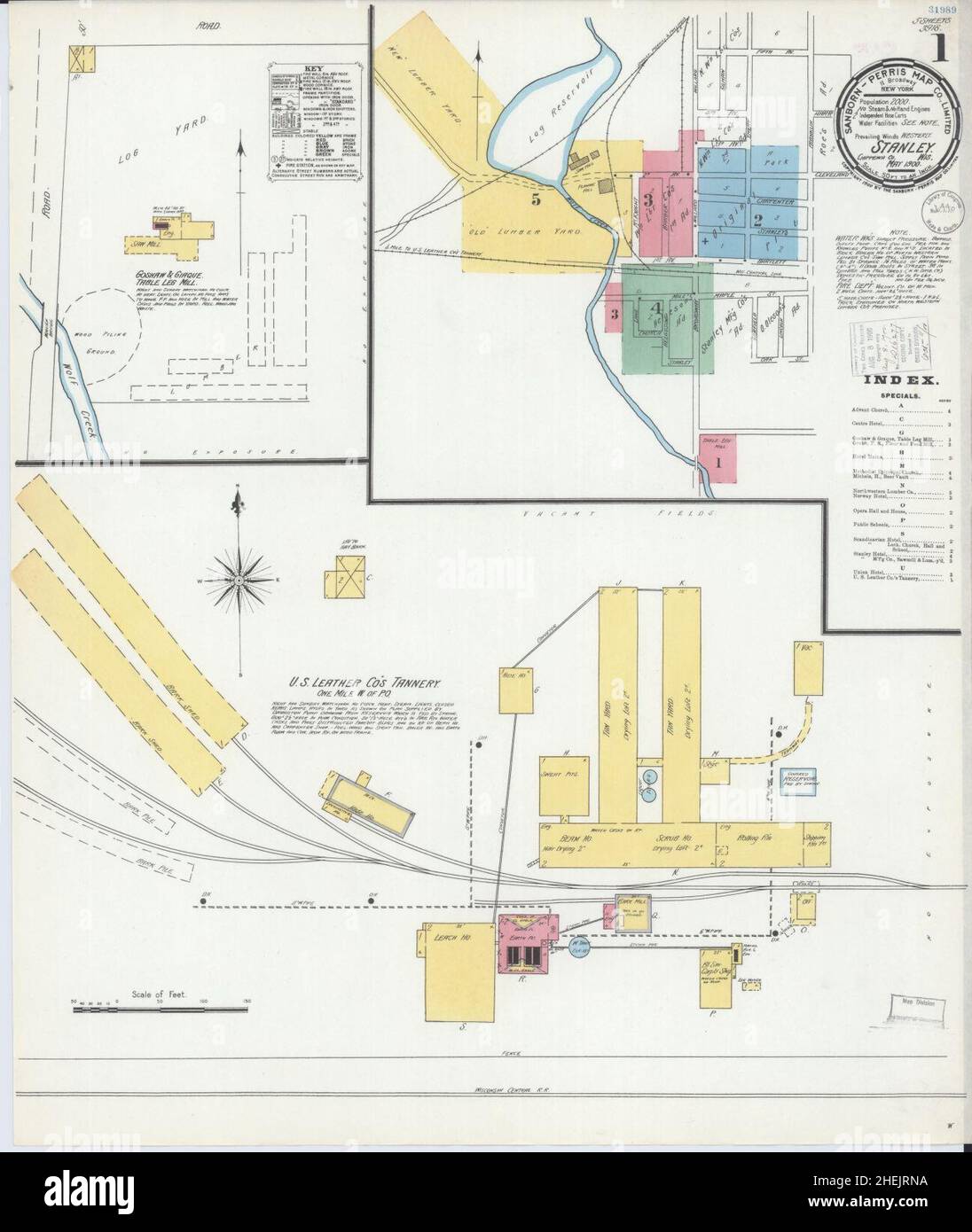 Stanley county map hi-res stock photography and images - Alamy