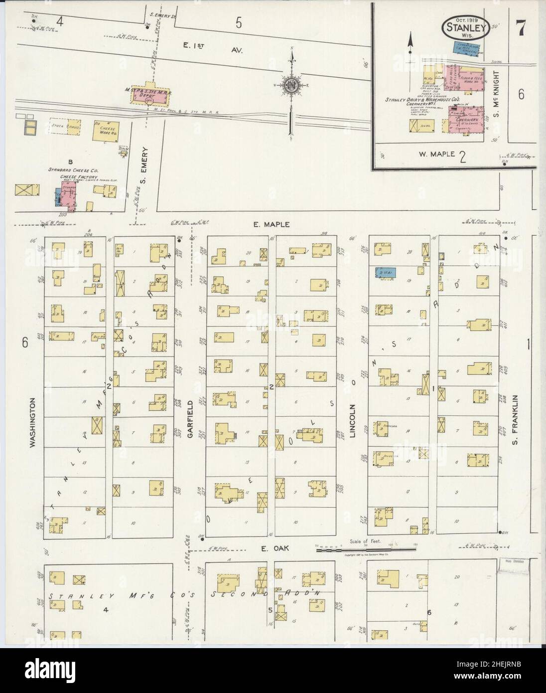 Stanley county map hi-res stock photography and images - Alamy