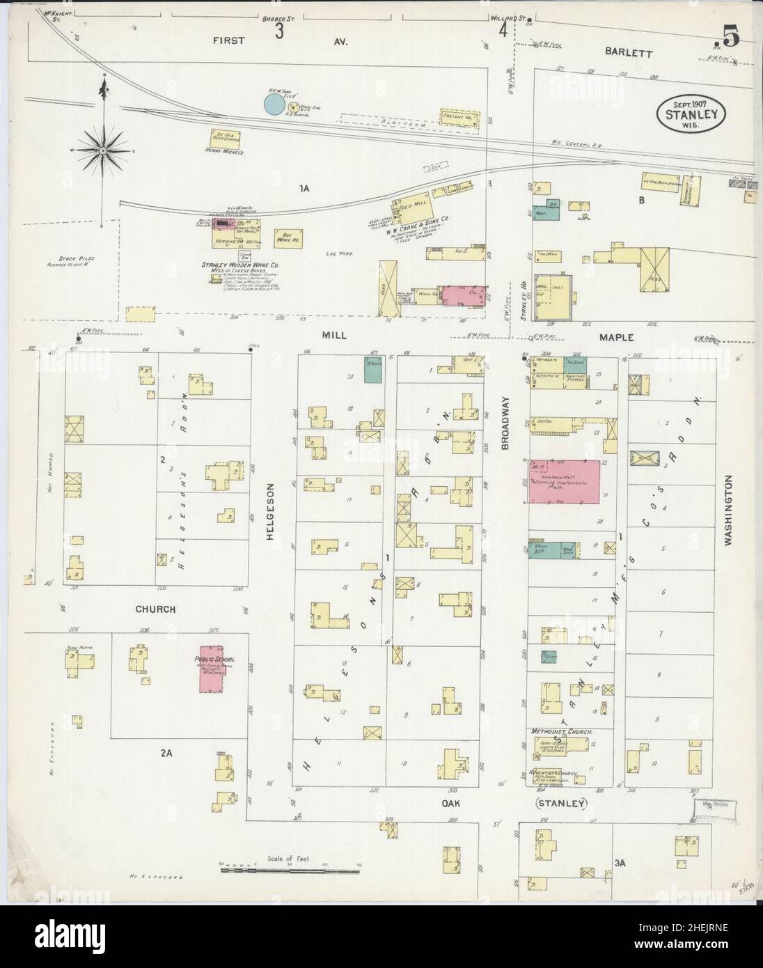 Map of stanley hi-res stock photography and images - Alamy