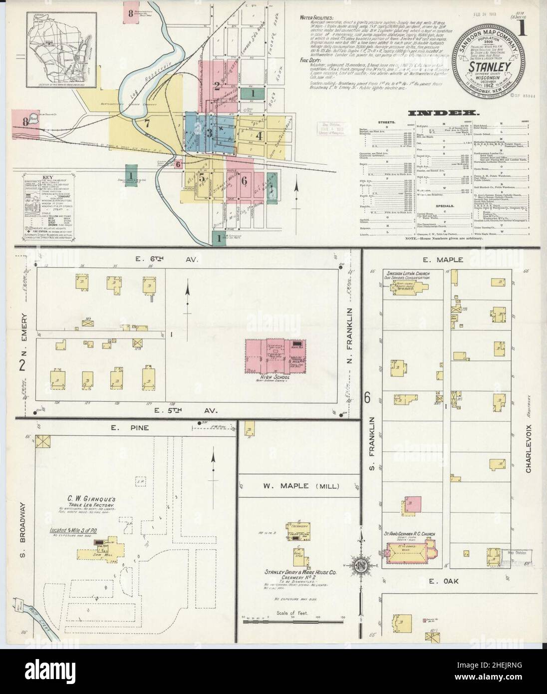 Stanley county map hi-res stock photography and images - Alamy