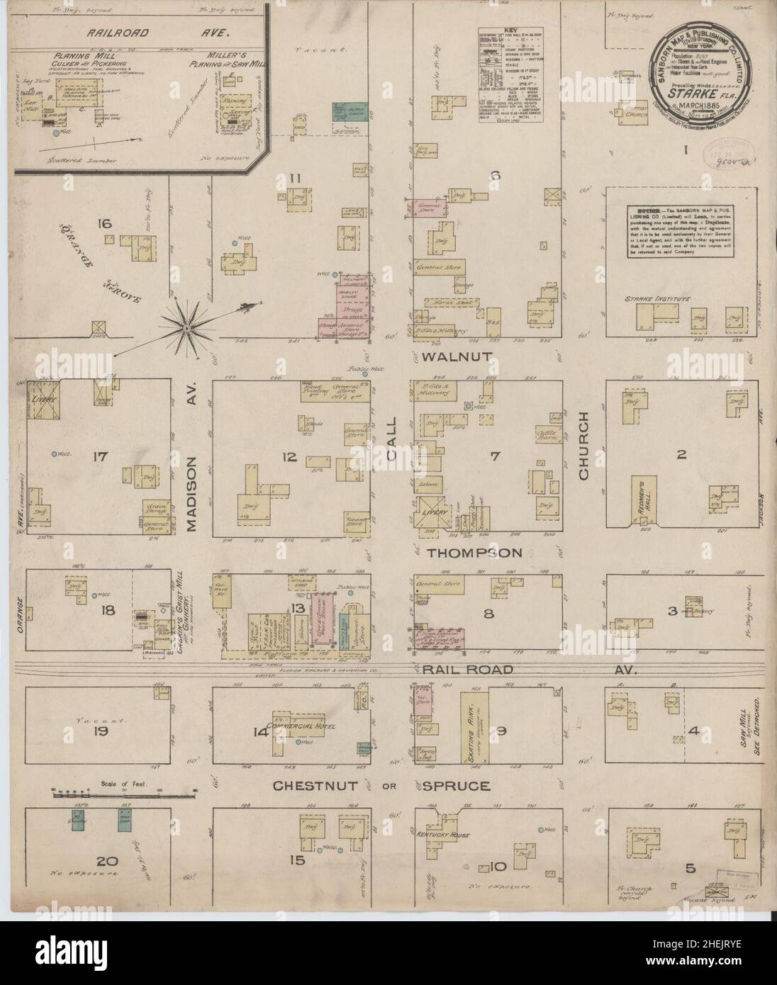 Starke florida map hi-res stock photography and images - Alamy