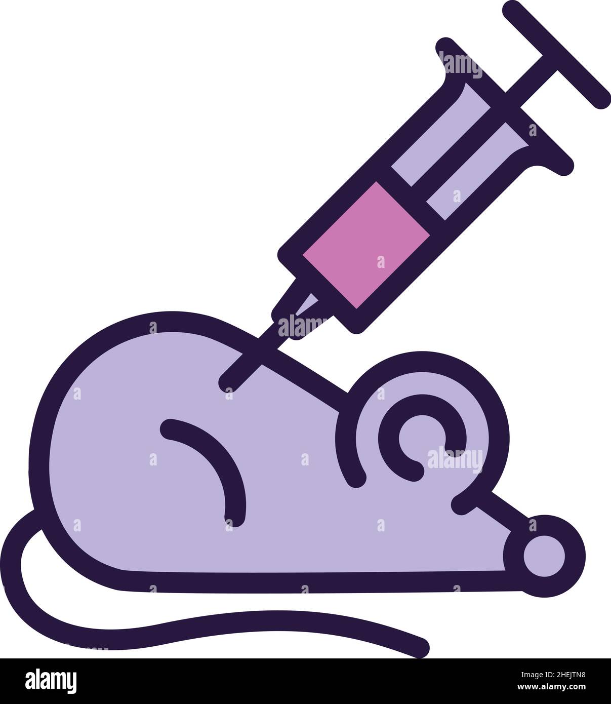 Genetic mouse icon outline vector. Rna gene. Manipulation human Stock ...