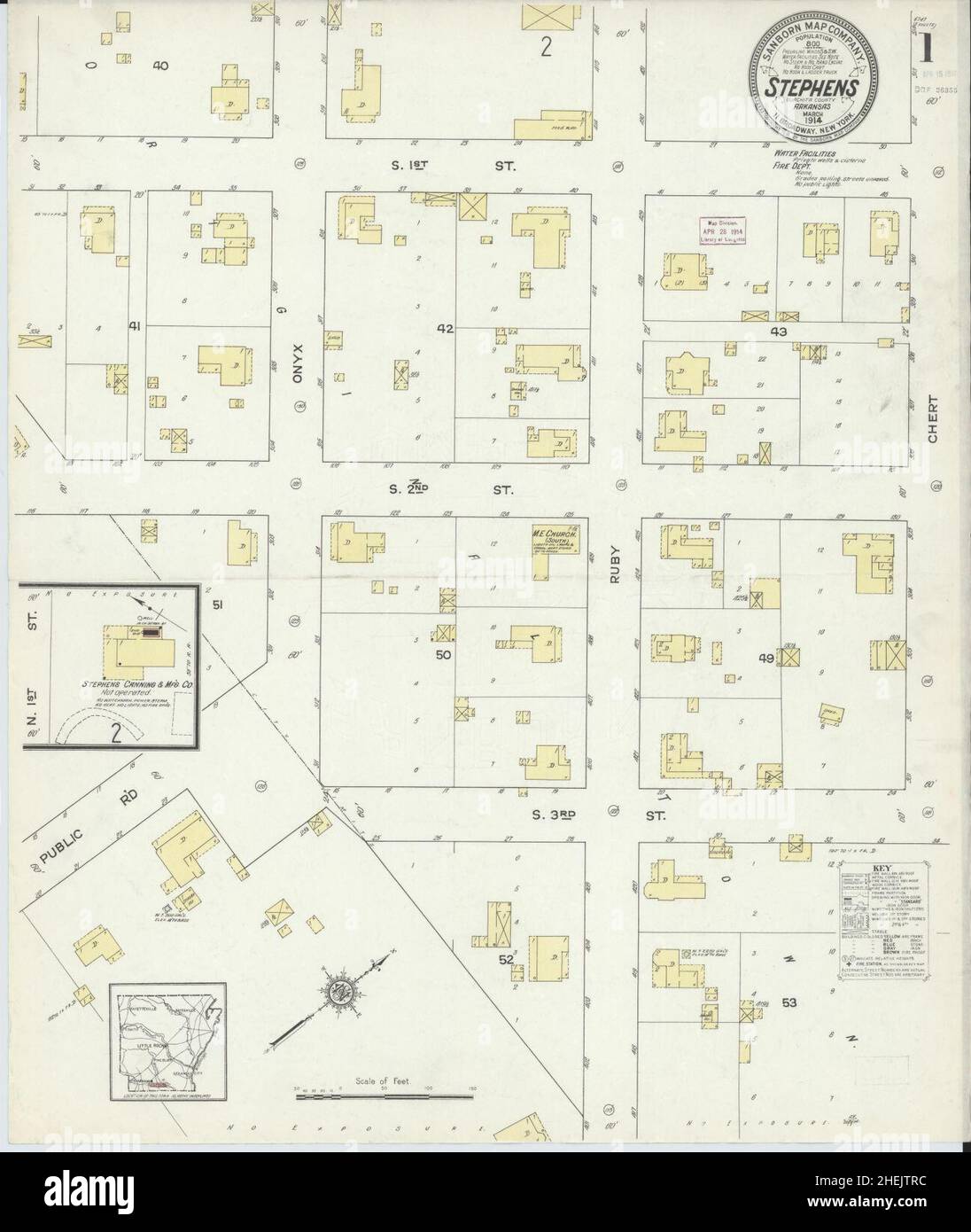 Map of stephens arkansas hi-res stock photography and images - Alamy