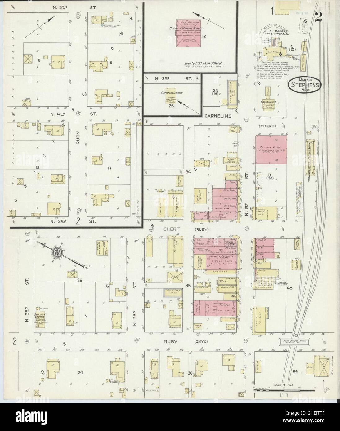 Map of stephens arkansas hi-res stock photography and images - Alamy