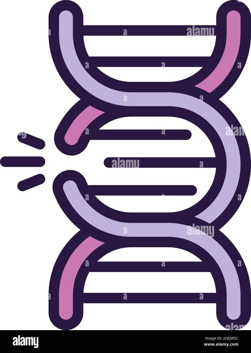 Cut dna icon outline vector. Genetic lab. Bio test Stock Vector Image ...