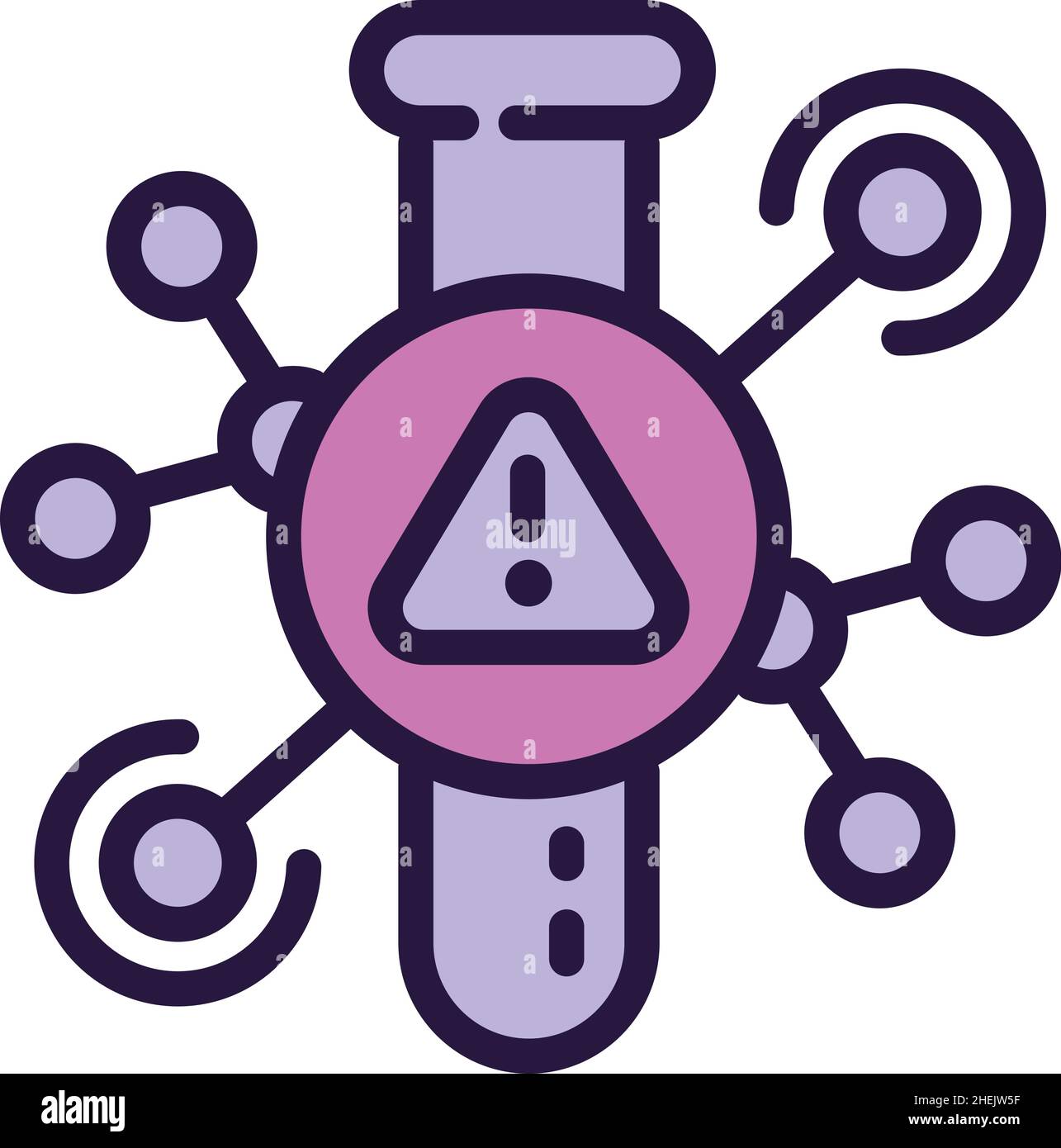 Test tube genetic icon outline vector. Dna genome. Editing lab Stock ...