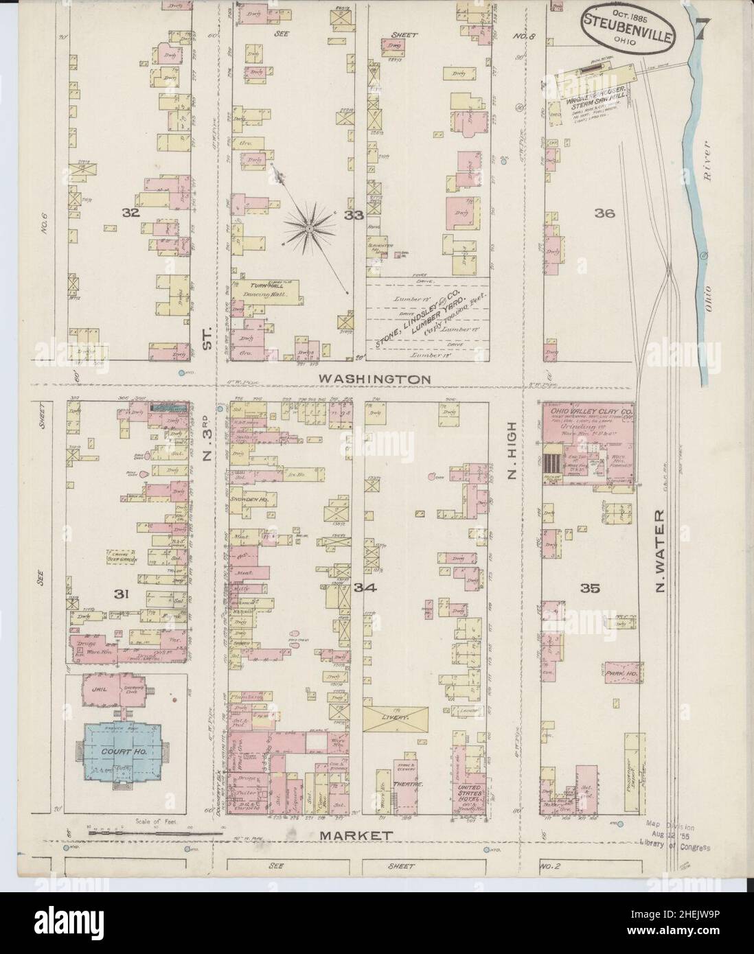 Sanborn Fire Insurance Map from Steubenville, Jefferson County, Ohio ...