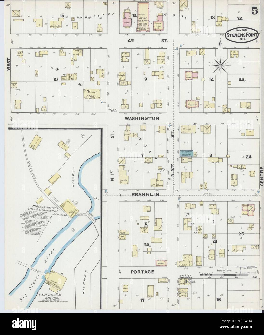 Map of portage wisconsin hi-res stock photography and images - Alamy