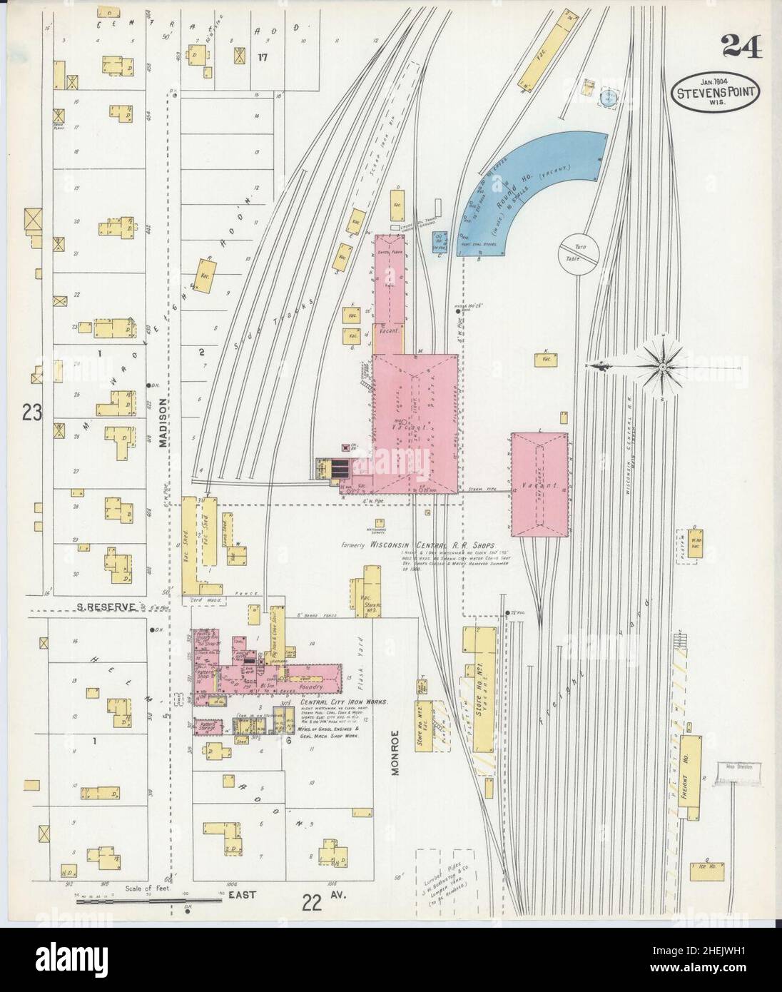 Map of portage wisconsin hi-res stock photography and images - Alamy