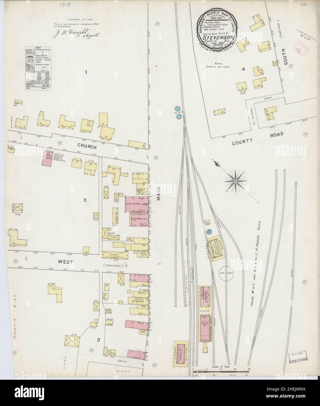 Map of stevenson hi-res stock photography and images - Alamy