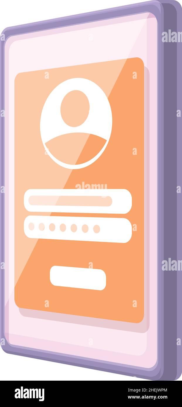 User registration icon cartoon vector. Online form. Web people Stock ...