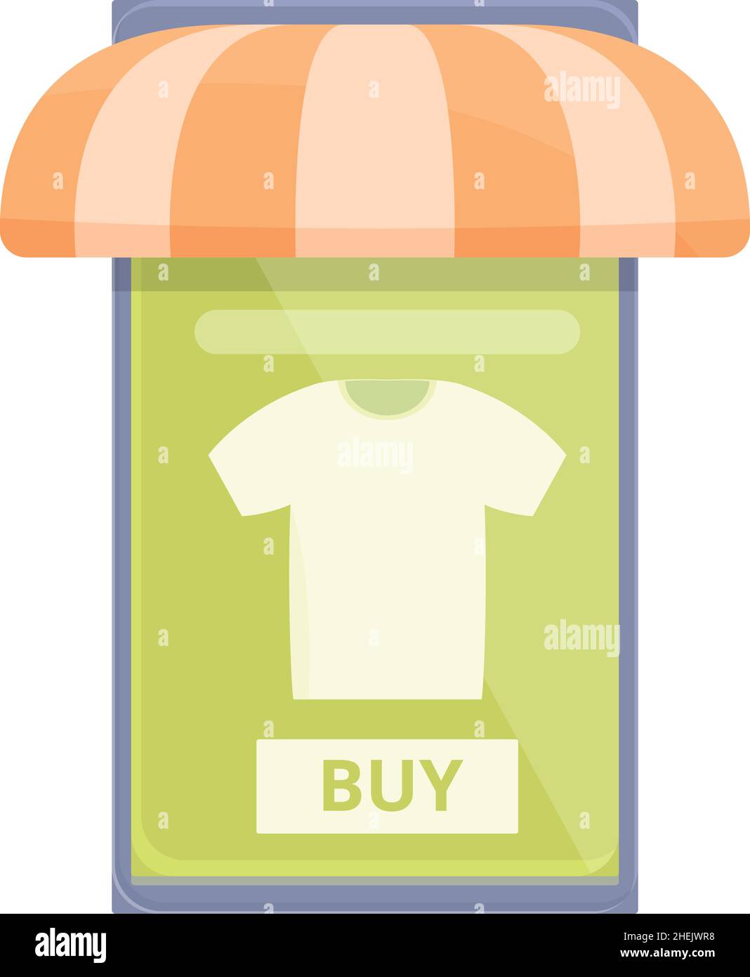 Cloth online store icon cartoon vector. Shop sale. Mobile discount ...