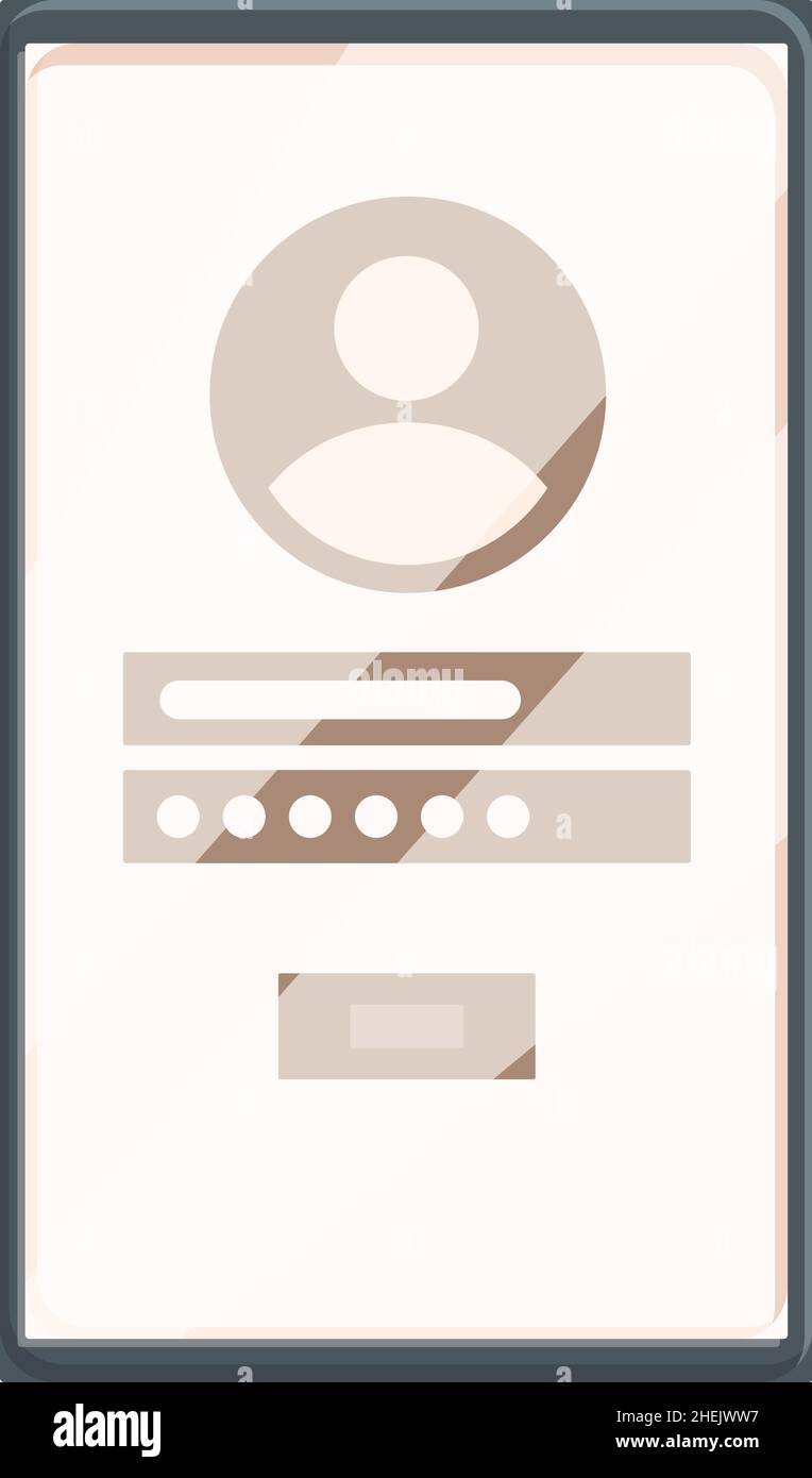 Online register icon cartoon vector. User form. Web login Stock Vector ...