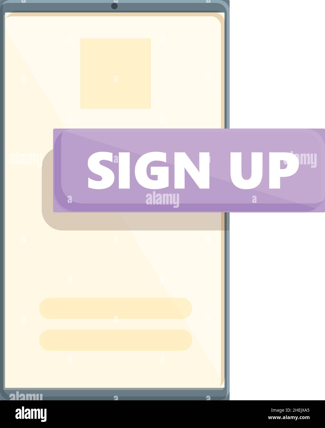 Sign up registration icon cartoon vector. User form. Login account ...