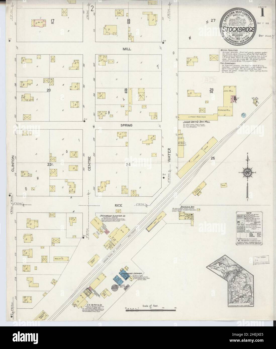Map of stockbridge michigan hi-res stock photography and images - Alamy
