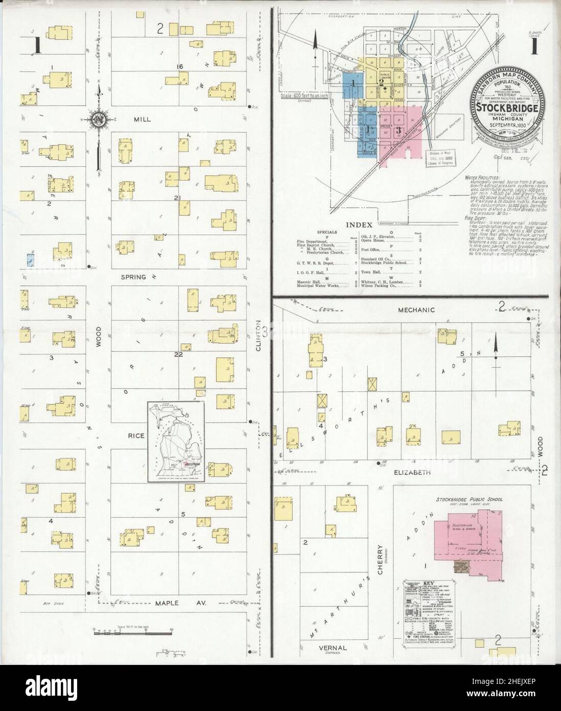 Map of stockbridge michigan hi-res stock photography and images - Alamy